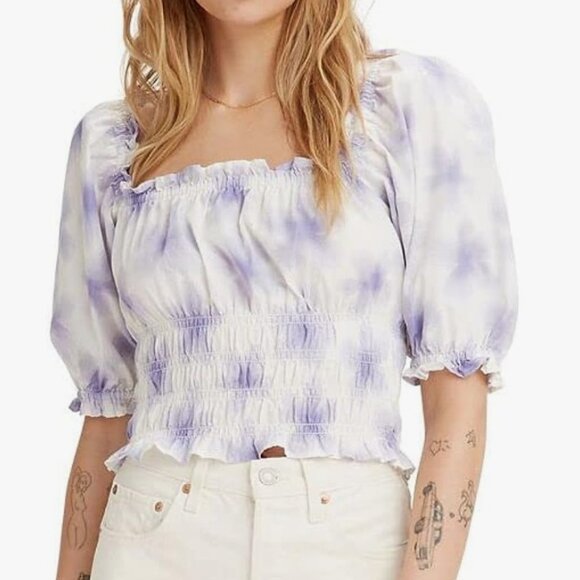 Levi's | Tops | 63 Nwt Levis Womens Tilly Smocked Blouse In Starburst ...
